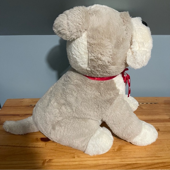 Other | Jumbo 3 Bull Dog Stuffed Animal With Red And White Heart Bow ...